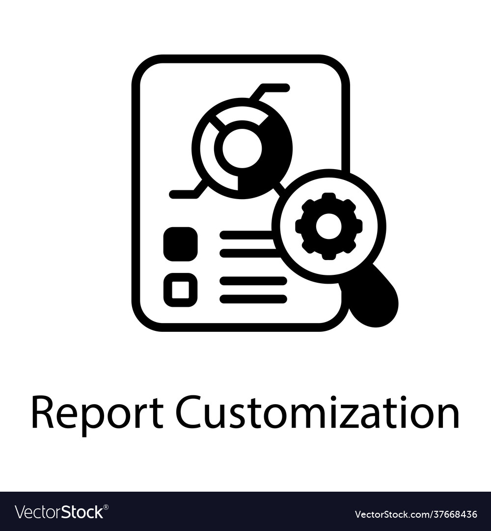 Report customization Royalty Free Vector Image