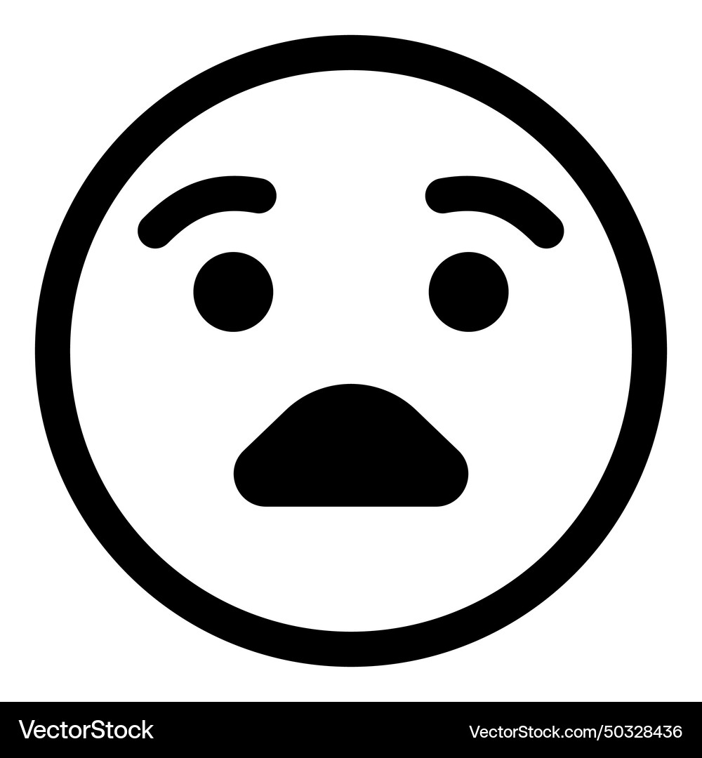 Smile emoji face flat icon isolated on white Vector Image