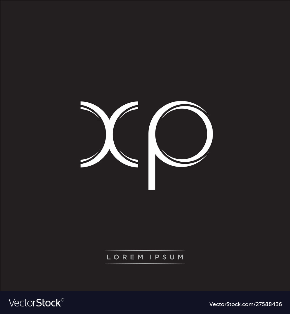 Xp initial letter split lowercase logo modern Vector Image
