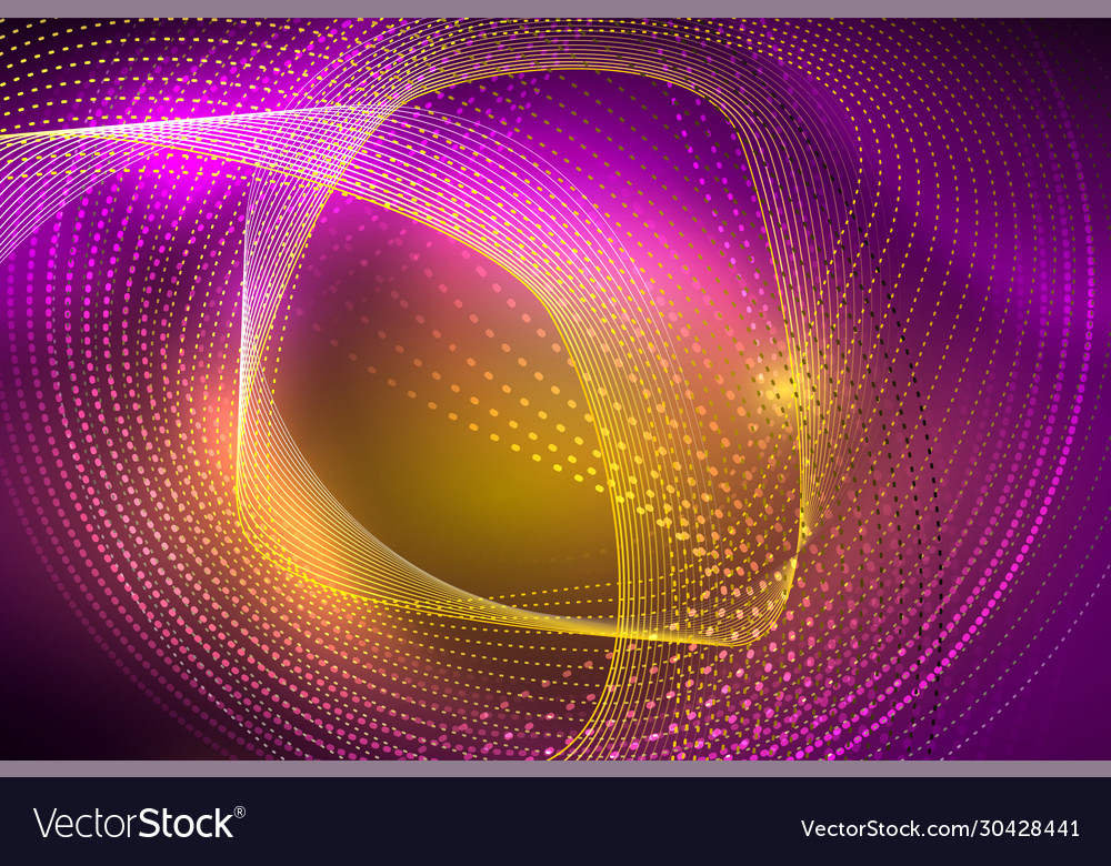 Abstract particles wave background neon motion Vector Image