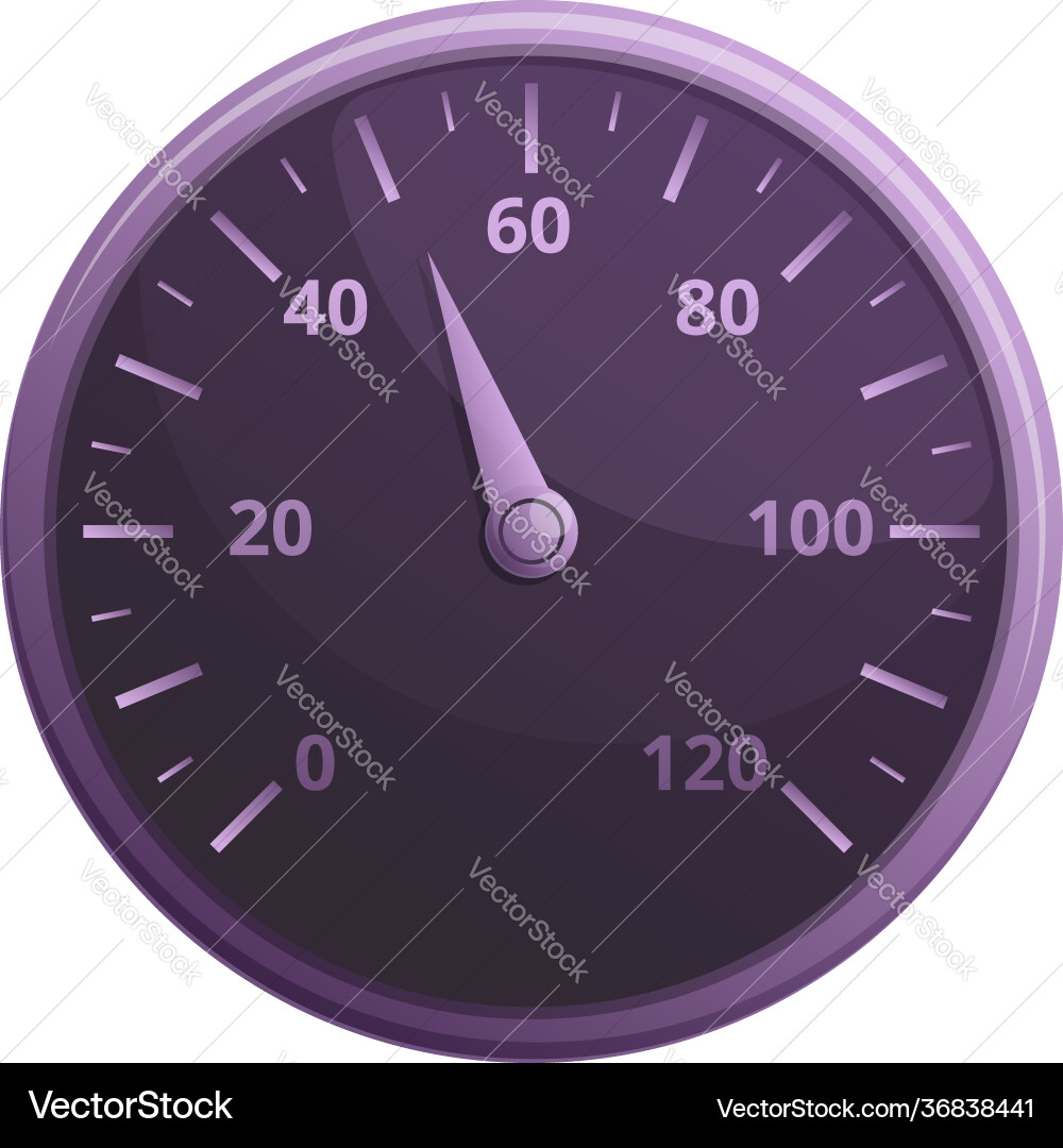 Car mile speedometer icon cartoon style Royalty Free Vector
