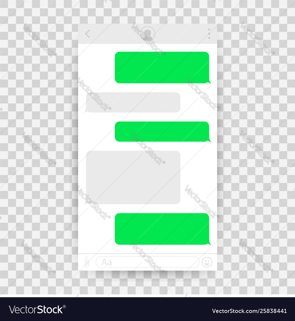 Chat interface application with dialogue window Vector Image