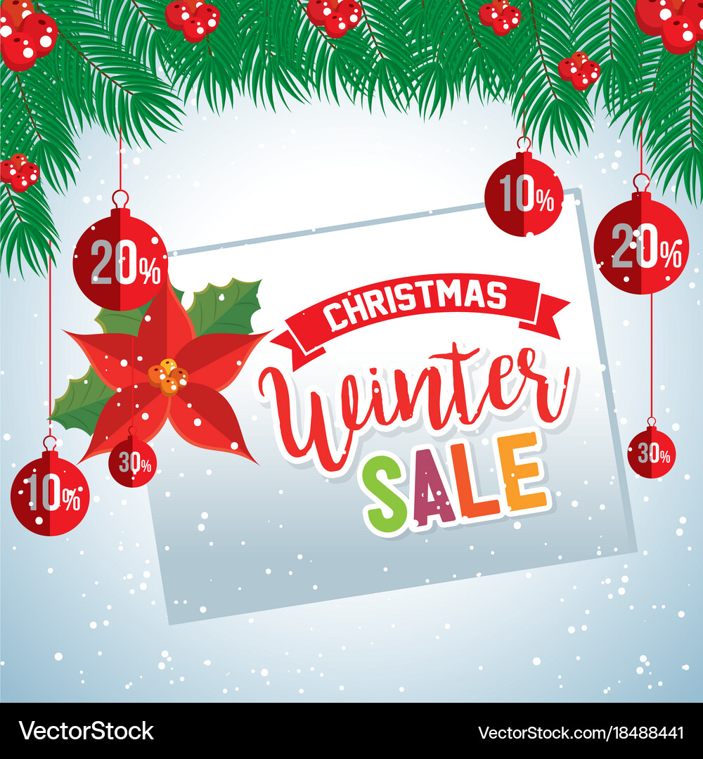 Christmas big winter sale Royalty Free Vector Image