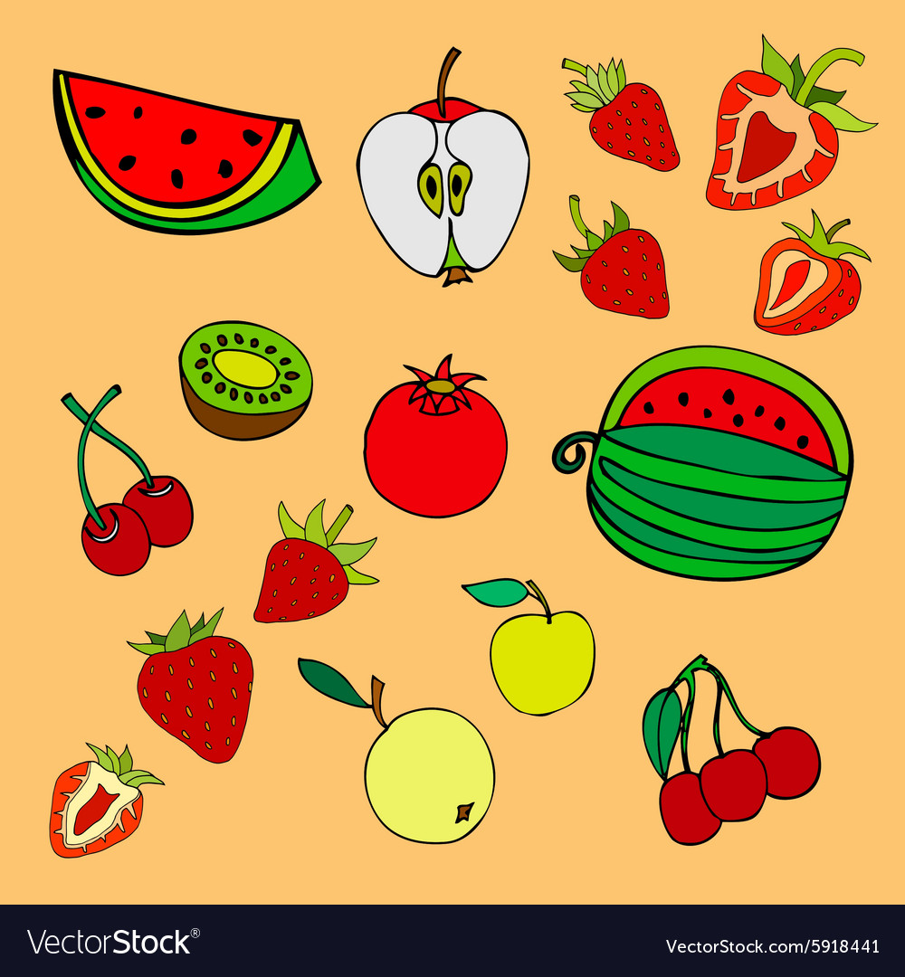 Fruits Royalty Free Vector Image - VectorStock