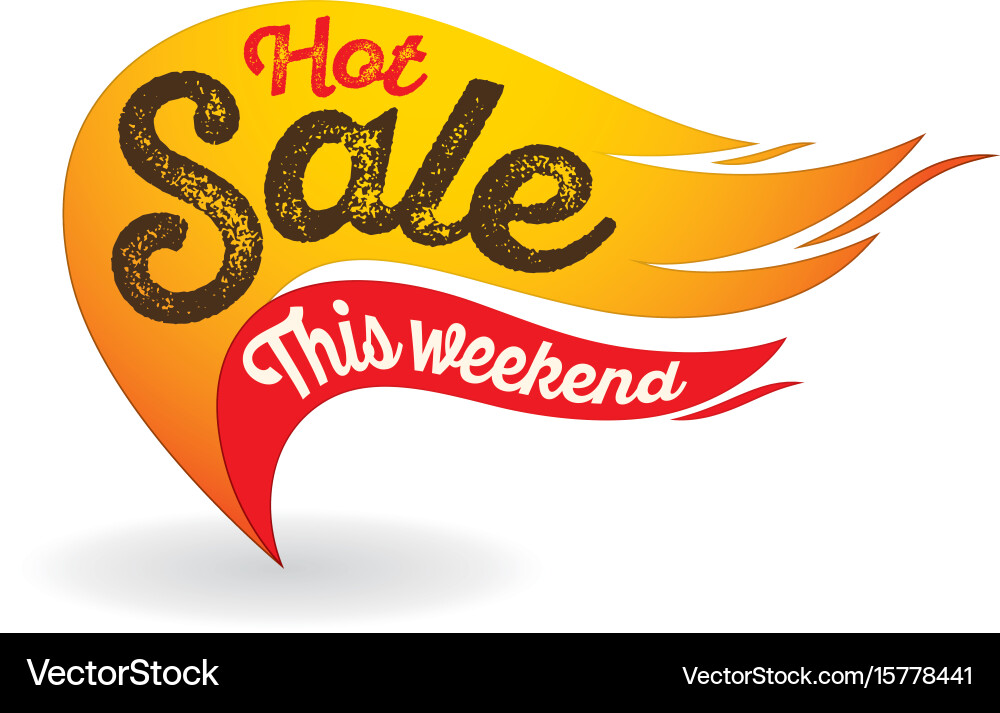 Hot fire sale labels stickers templates Royalty Free Vector