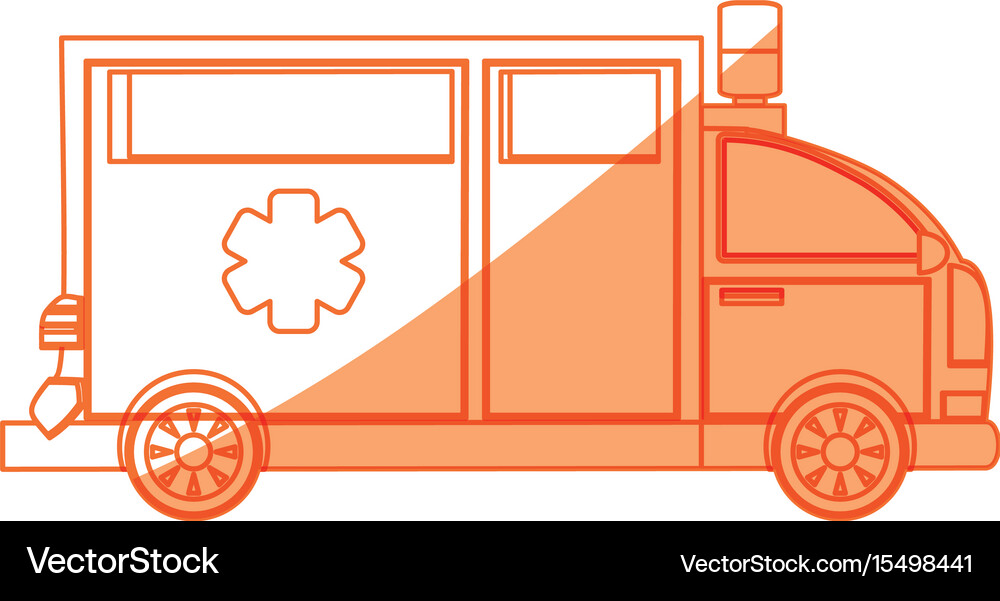 Isolated ambulance truck Royalty Free Vector Image