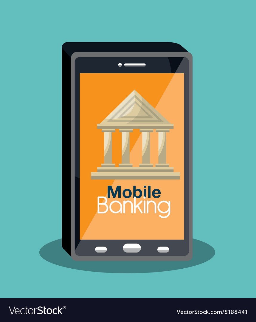 Mobile banking design Royalty Free Vector Image
