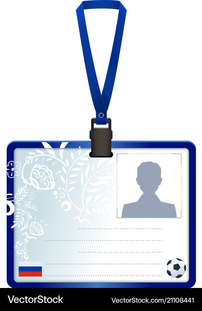 Permit id card for russian soccer press conference