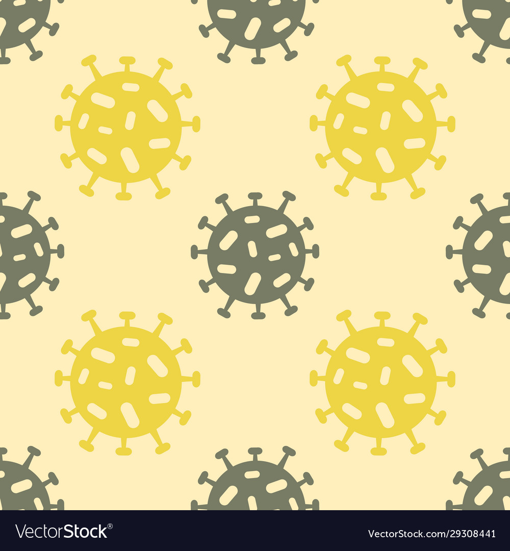 Seamless pattern with coronavirus Royalty Free Vector Image