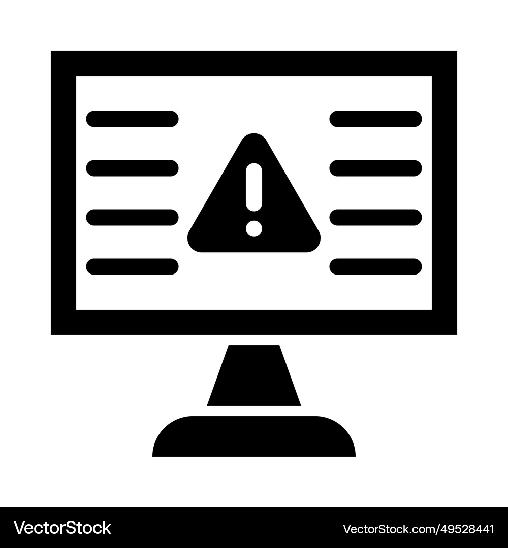 Warning glyph icon for personal and commercial use