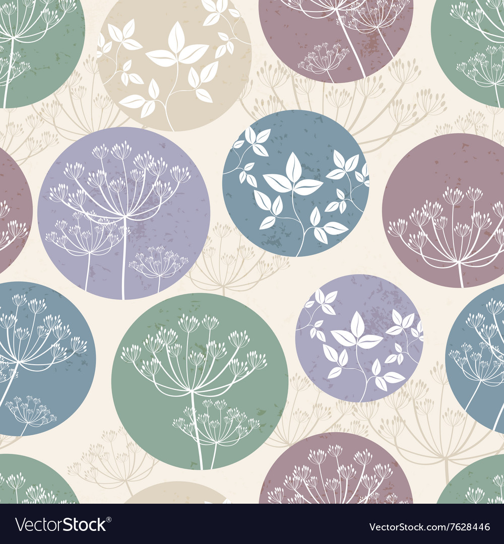 Botanical pattern with foliage Royalty Free Vector Image