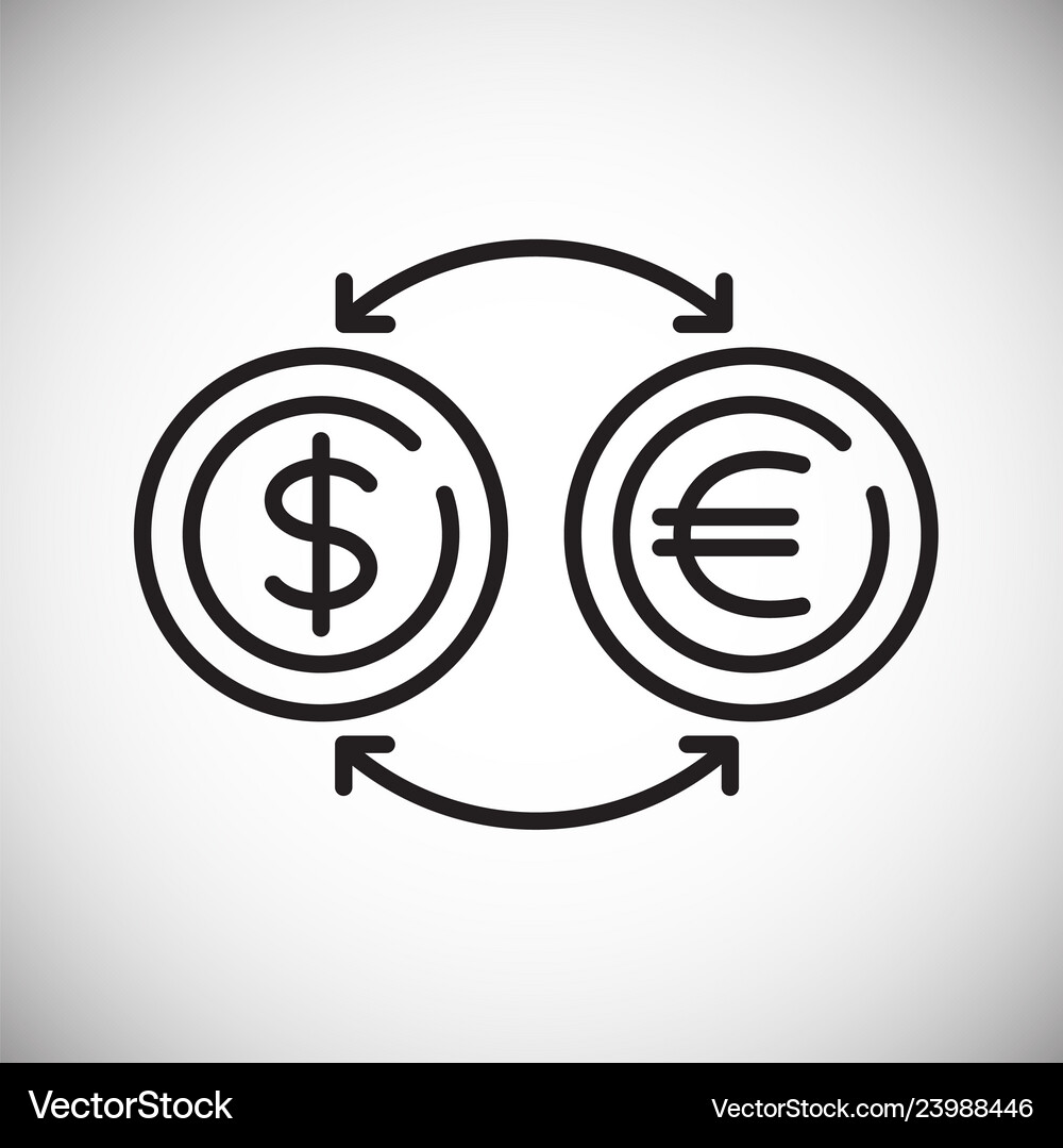 Coins line icon on white background for graphic Vector Image