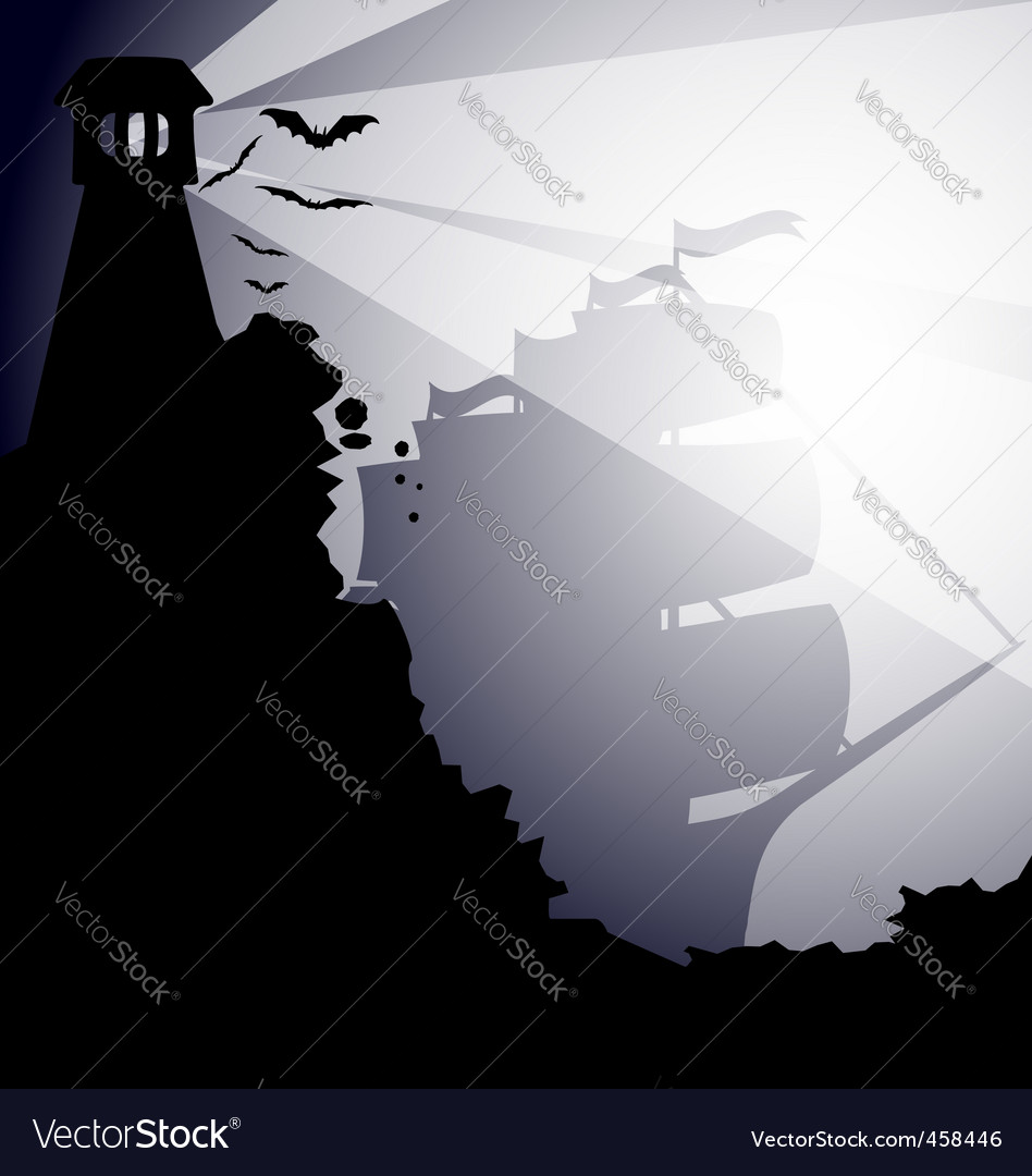 Dark landscape Royalty Free Vector Image - VectorStock