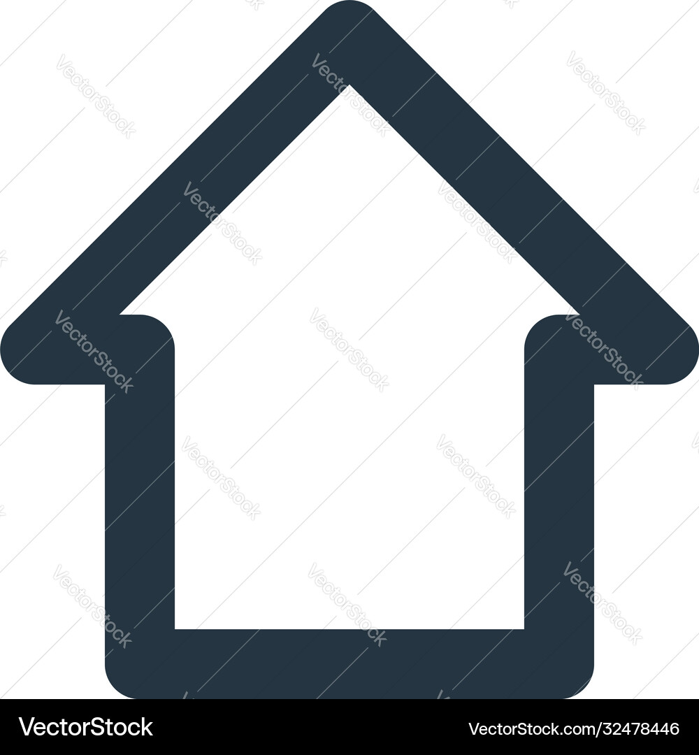 Home icon isolated on white background outline Vector Image