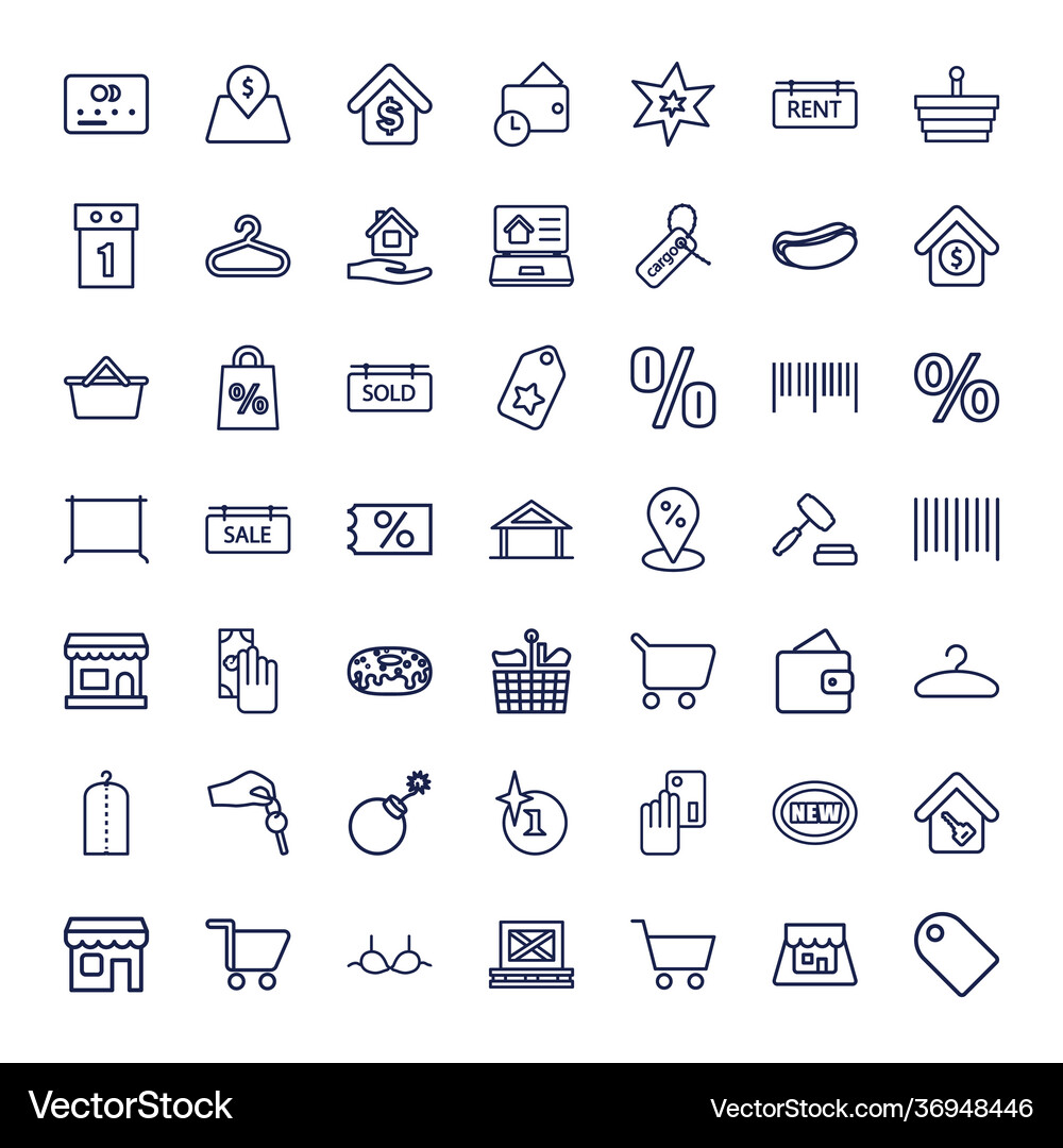Sale icons Royalty Free Vector Image - VectorStock