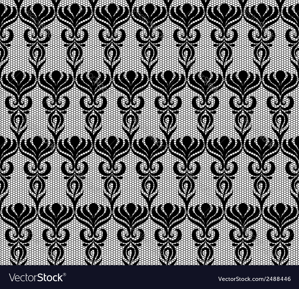 Seamless Black Lace Pattern Royalty Free Vector Image