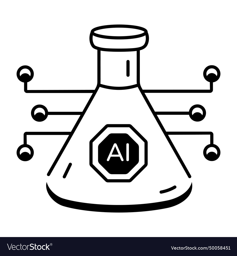 Artificial intelligence linear icon Royalty Free Vector Artificial intelligence linear icon Royalty Free Vector