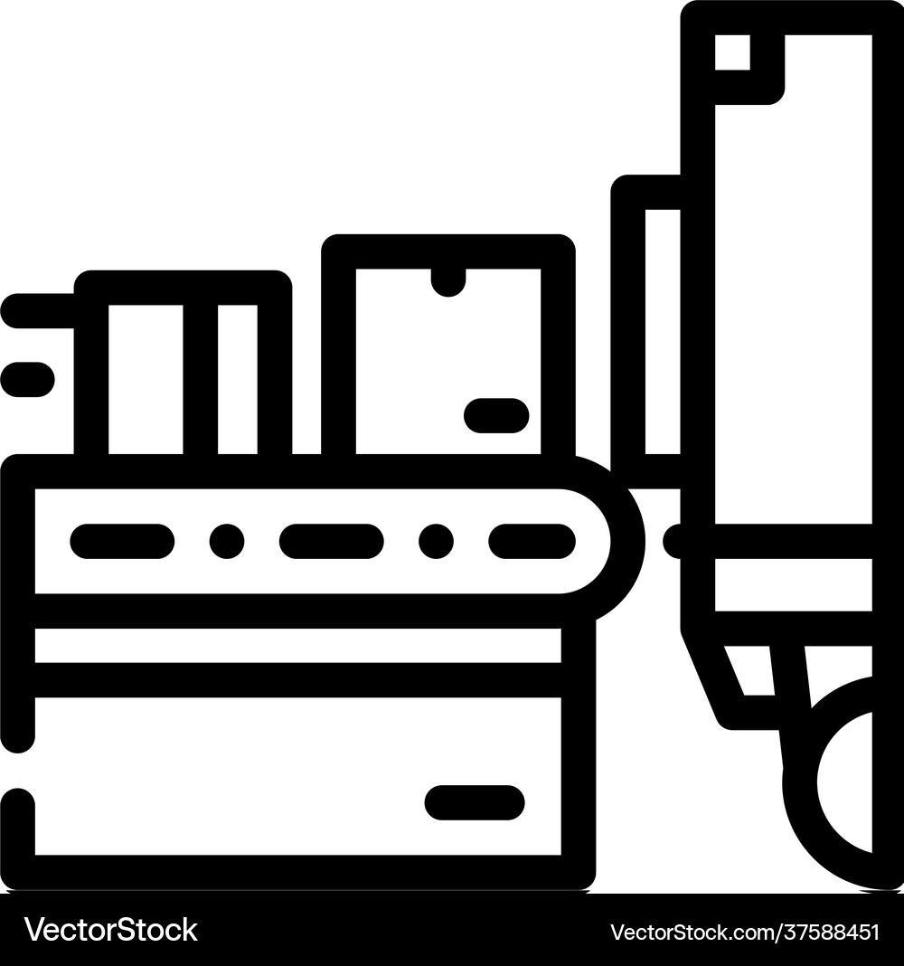 Autoloading in truck wholesale line icon Vector Image