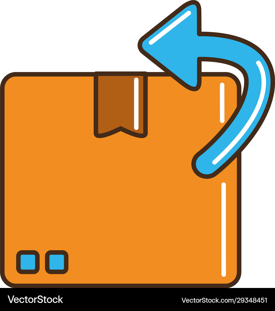 Cardboard box sending cargo delivery line and fill