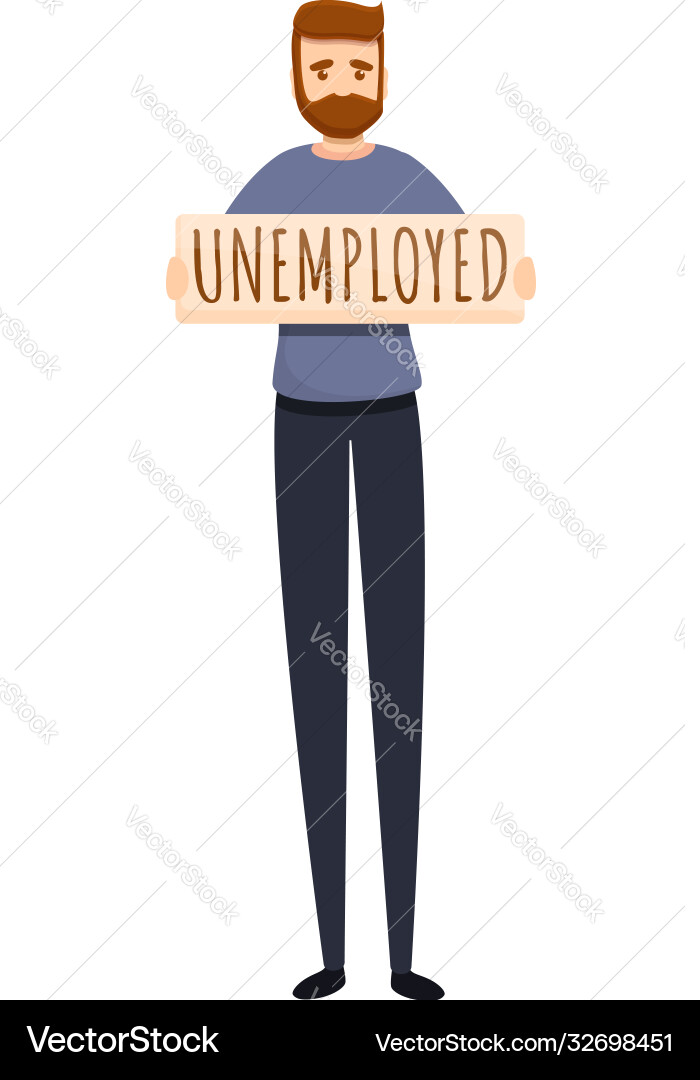 Jobless worker icon cartoon style Royalty Free Vector Image