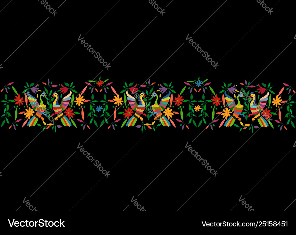 Mexican traditional textile embroidery style frame