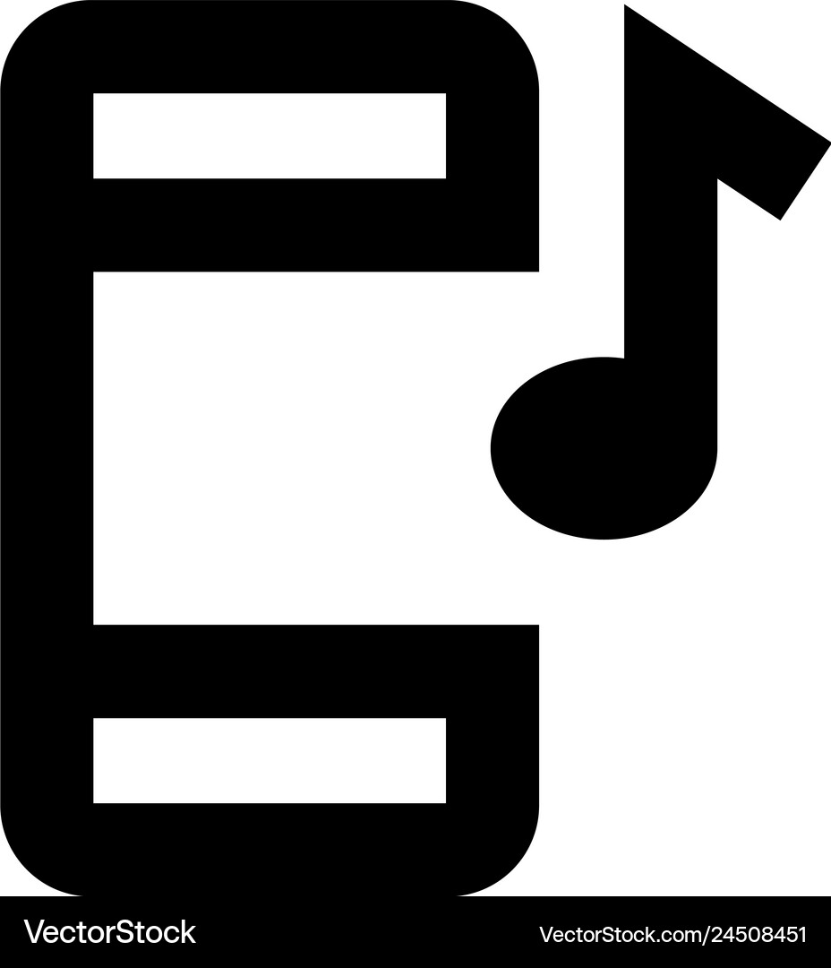 Mobile music icon playlist sign Royalty Free Vector Image