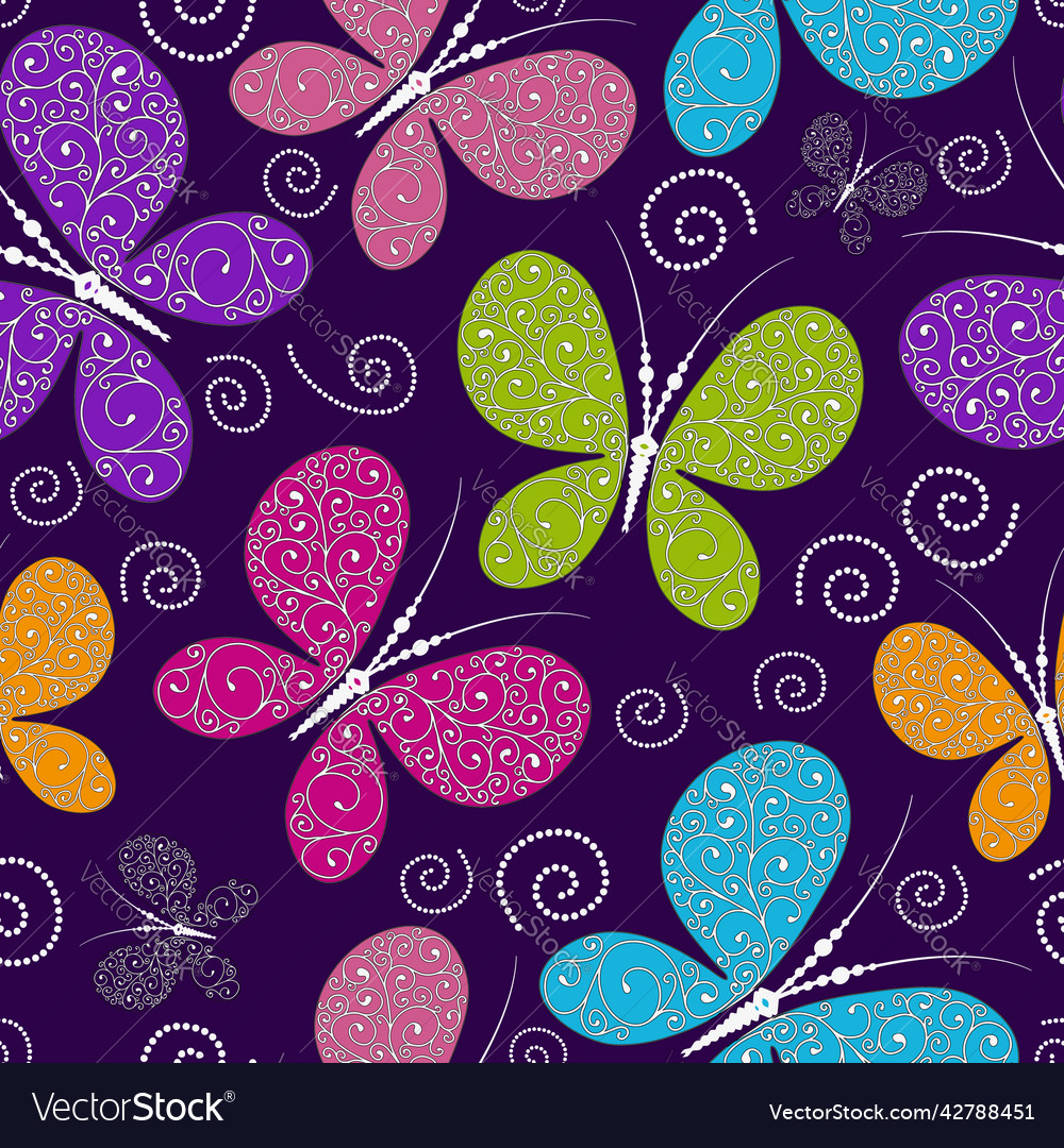 Seamless spring pattern with lace colorful Vector Image