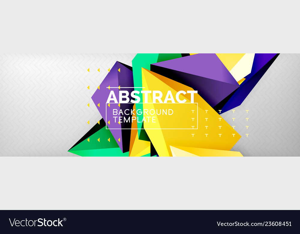 Triangles polygonal background 3d poly Royalty Free Vector