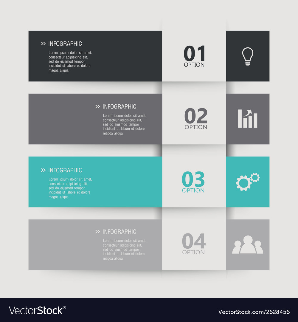 Abstract four easy steps on a special background Vector Image