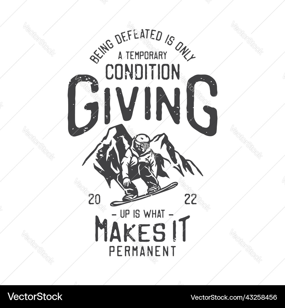American vintage being defeated is only Royalty Free Vector