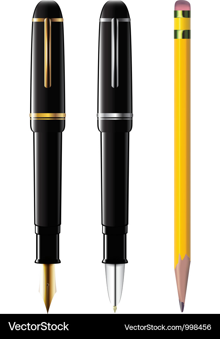 Pencil pen fpen Royalty Free Vector Image - VectorStock