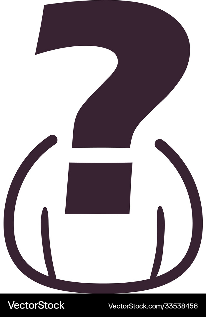 Person with question mask line style icon Vector Image