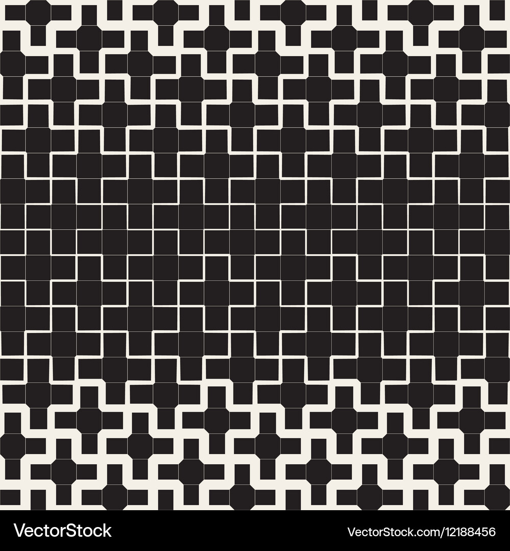 Seamless black and white geometric cross Vector Image