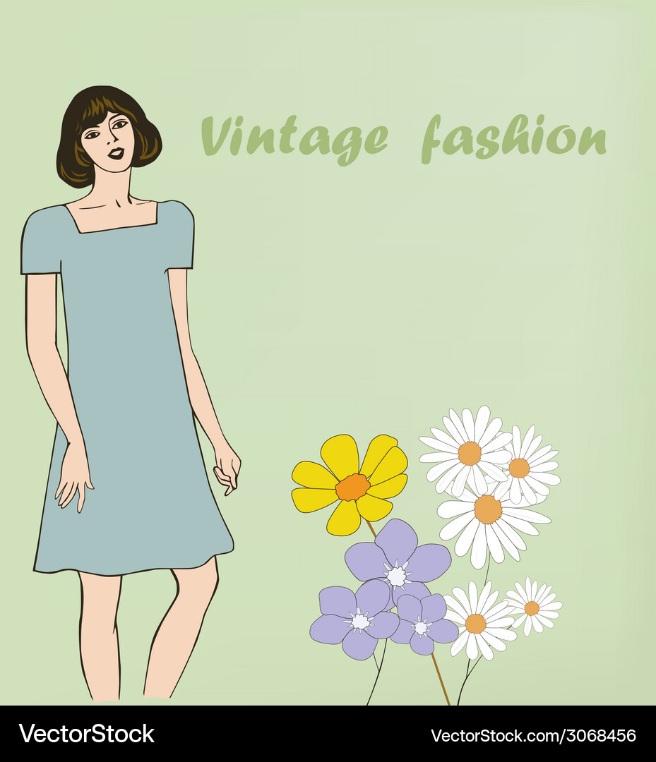 Vintage fashion Royalty Free Vector Image - VectorStock