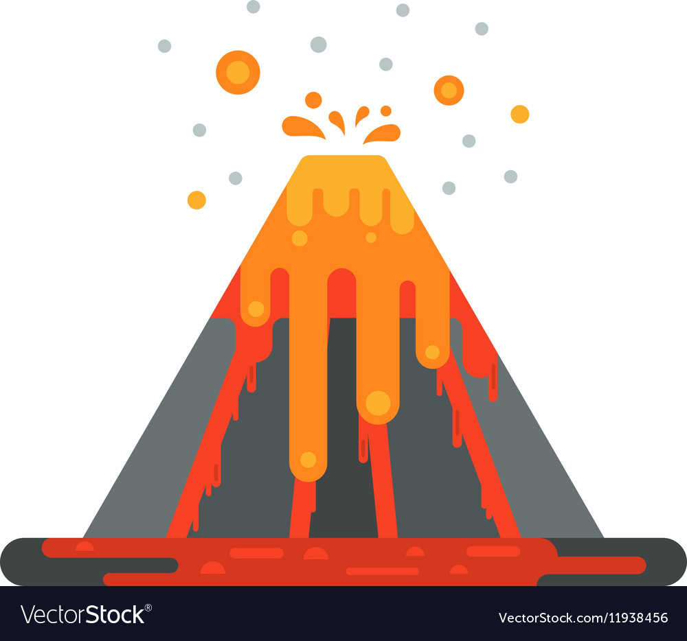 Volcano Royalty Free Vector Image - VectorStock