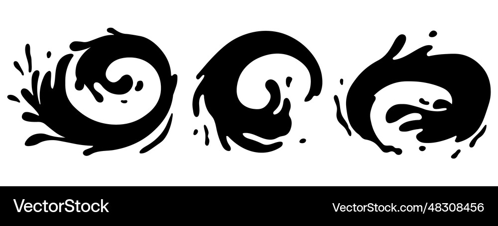 Water and juice splash liquide a drop shape Vector Image
