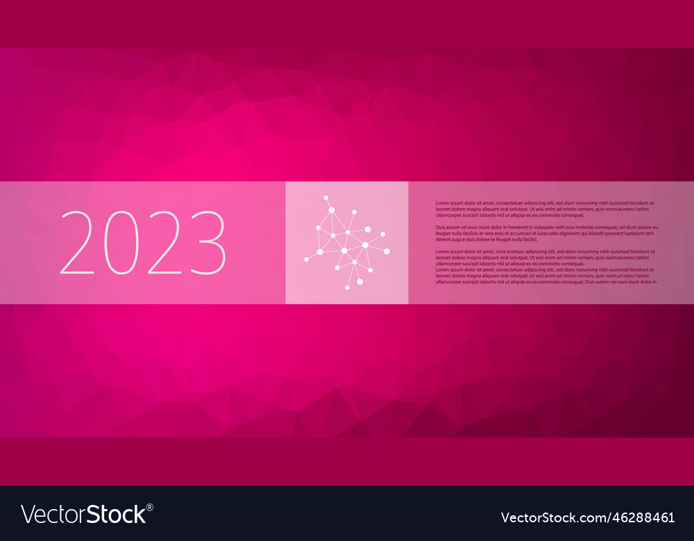 2023 year low poly pattern Royalty Free Vector Image