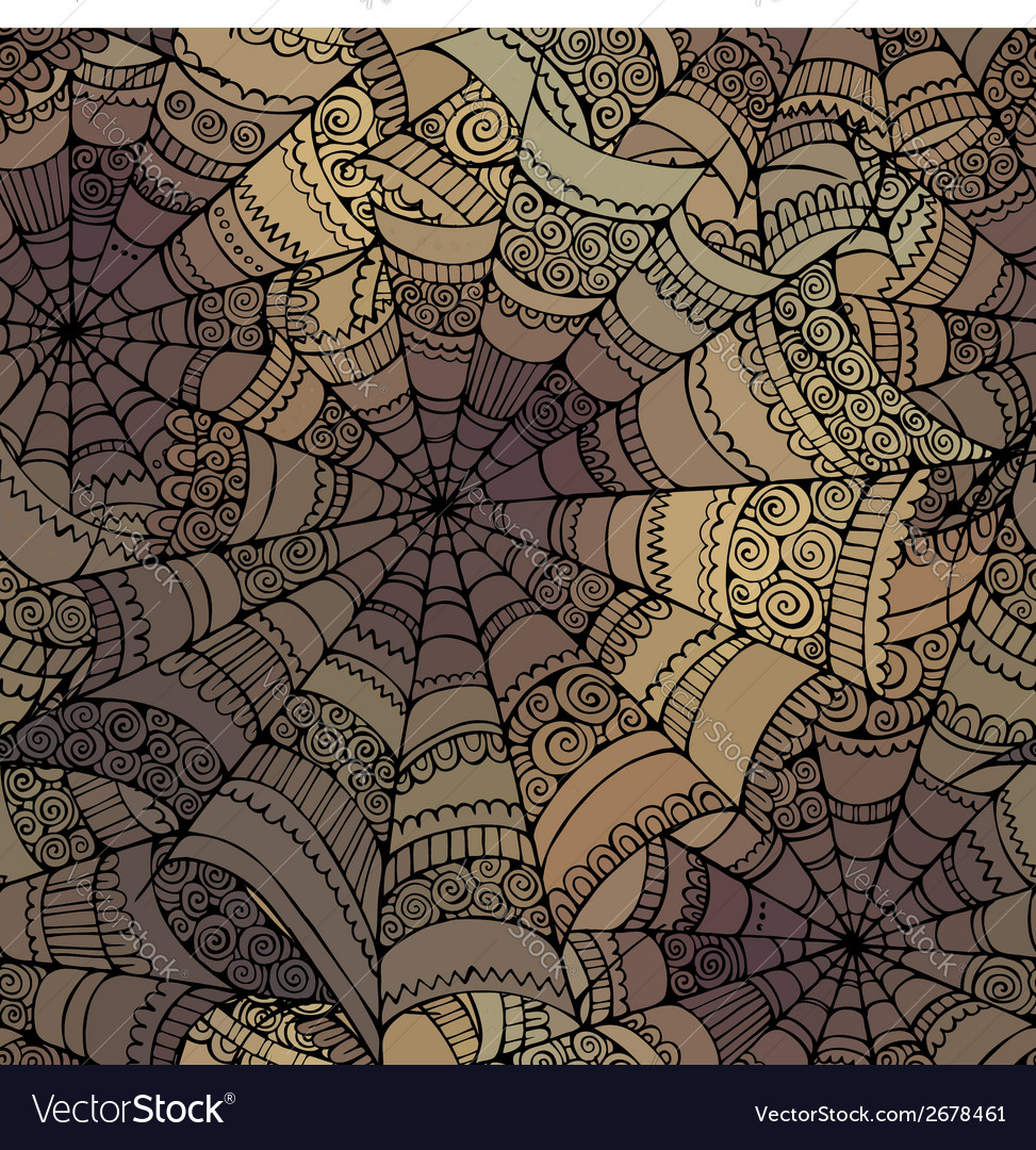 Decorative spider web pattern Royalty Free Vector Image