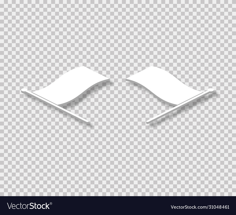 Empty flags lay on transparent background Vector Image