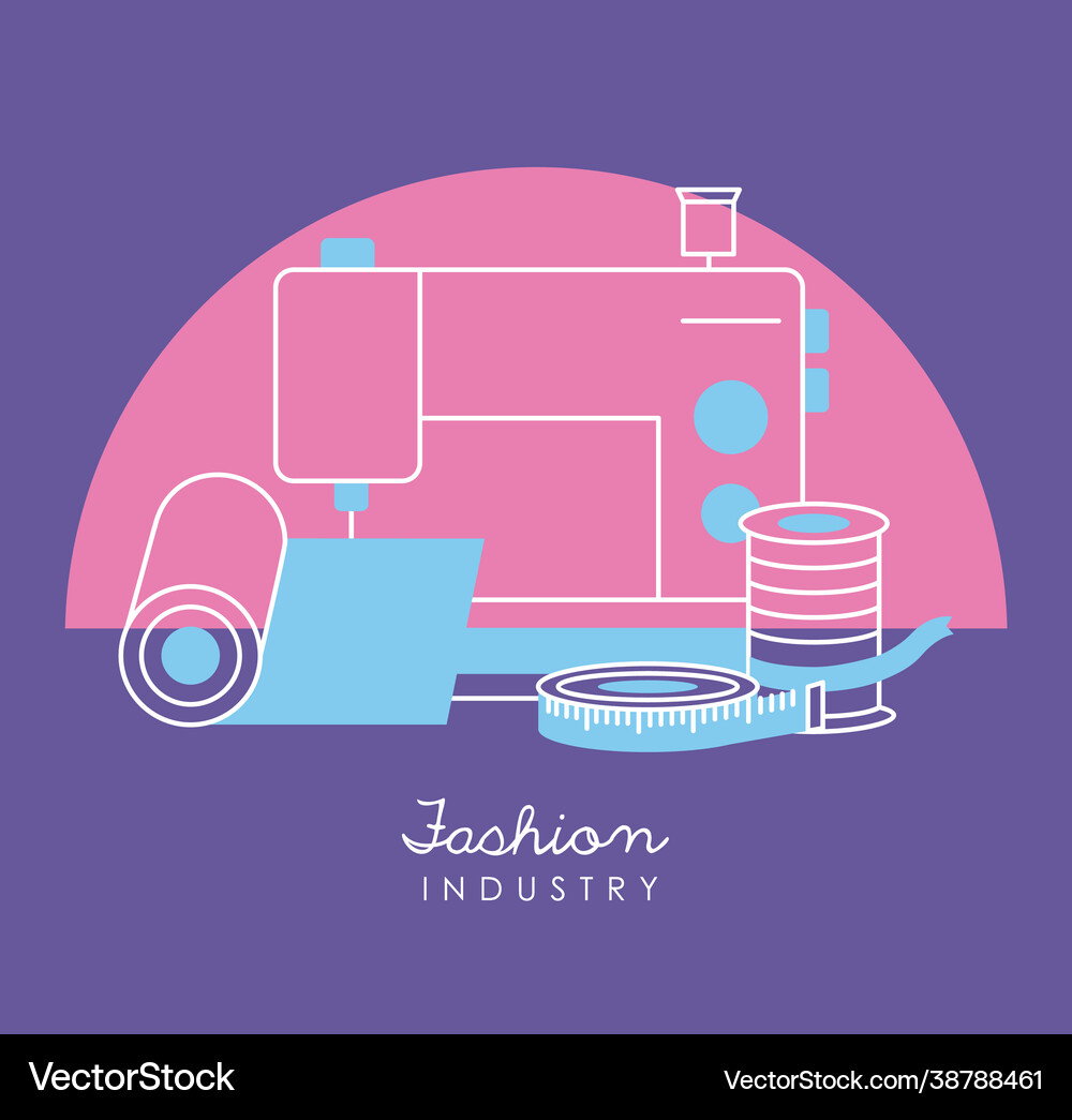 Fashion industry lettering Royalty Free Vector Image