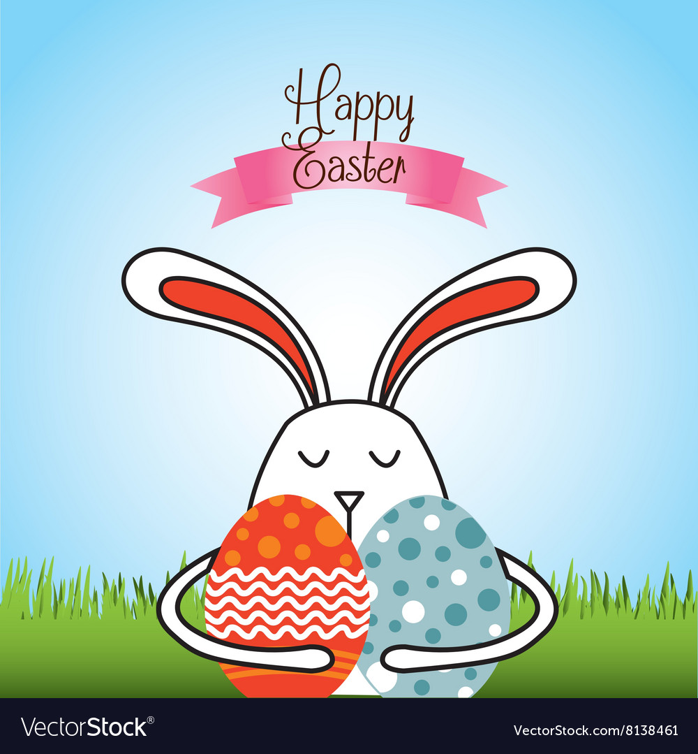 Happy easter design Royalty Free Vector Image - VectorStock