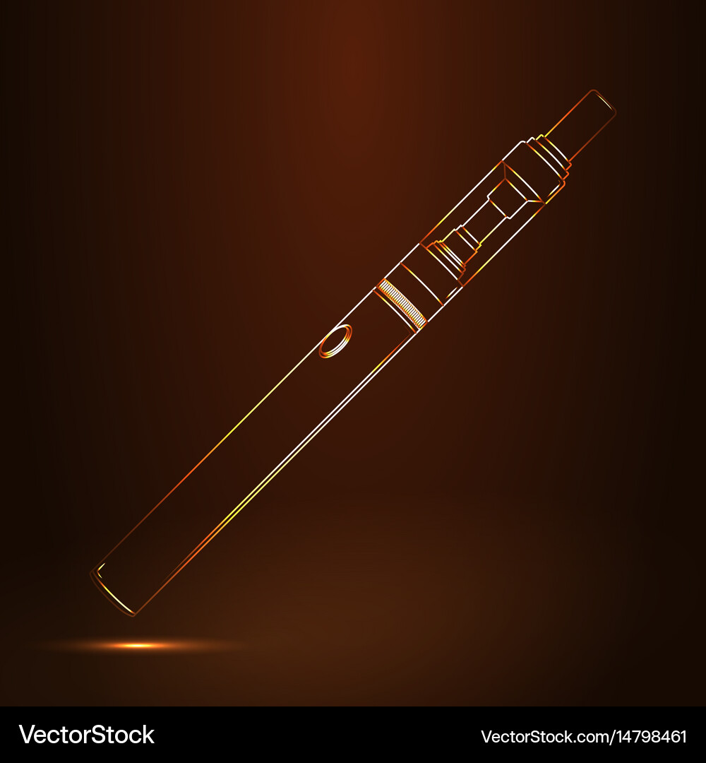 Luxury Golden Vape Symbol Royalty Free Vector Image