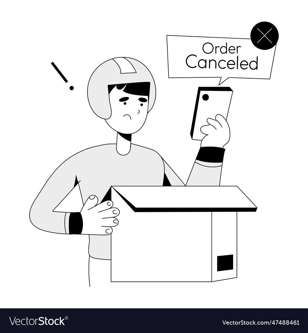 Order canceled Royalty Free Vector Image - VectorStock