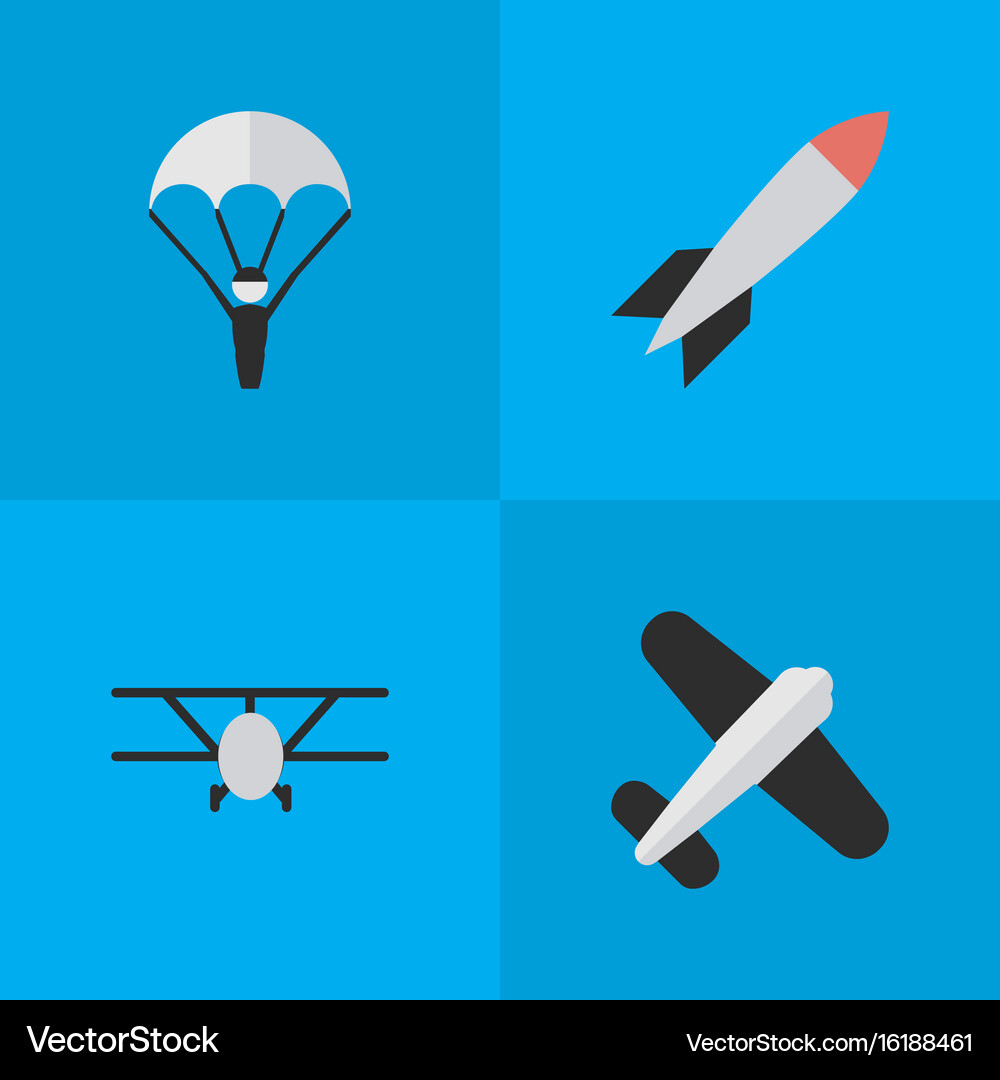Set of simple plane icons Royalty Free Vector Image