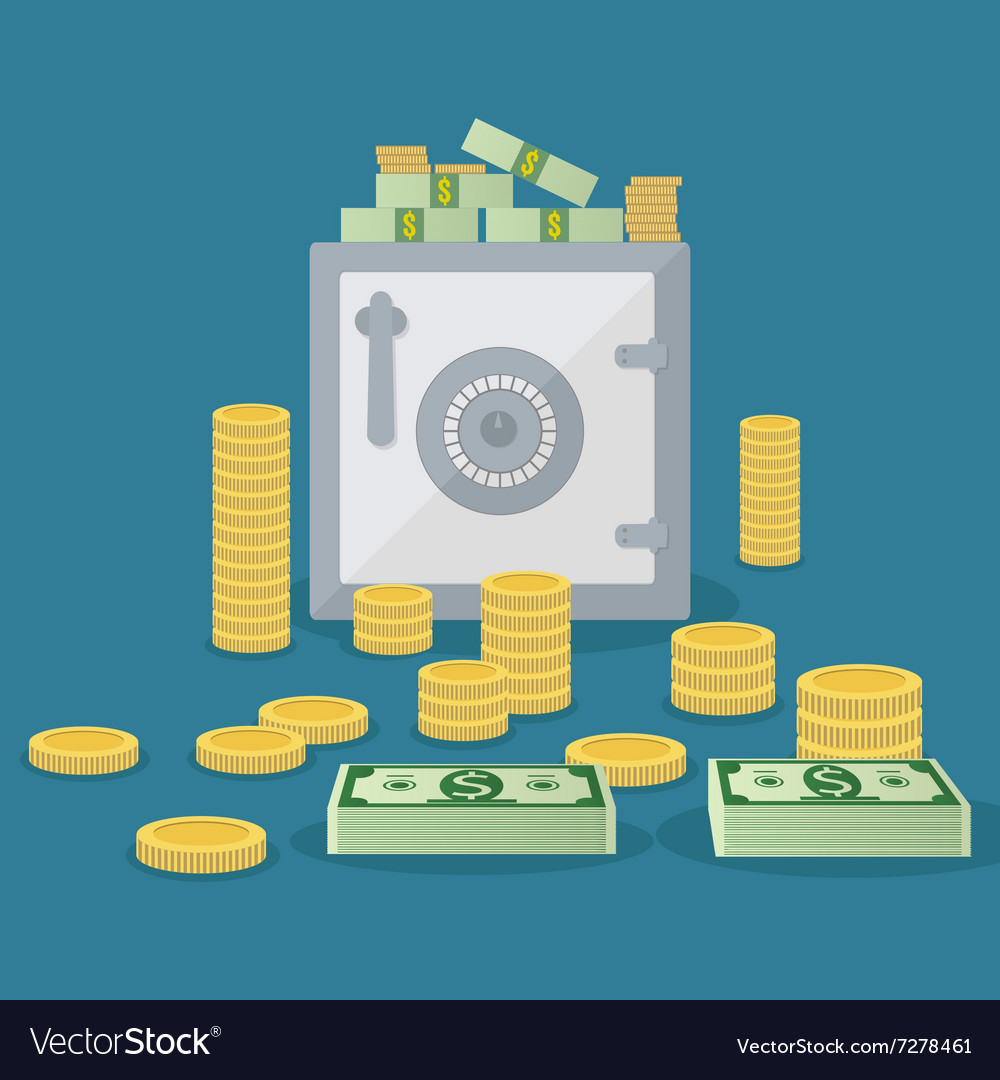 Small safe box Royalty Free Vector Image - VectorStock