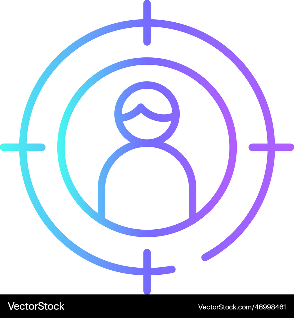 Target business icon with blue duotone style Vector Image