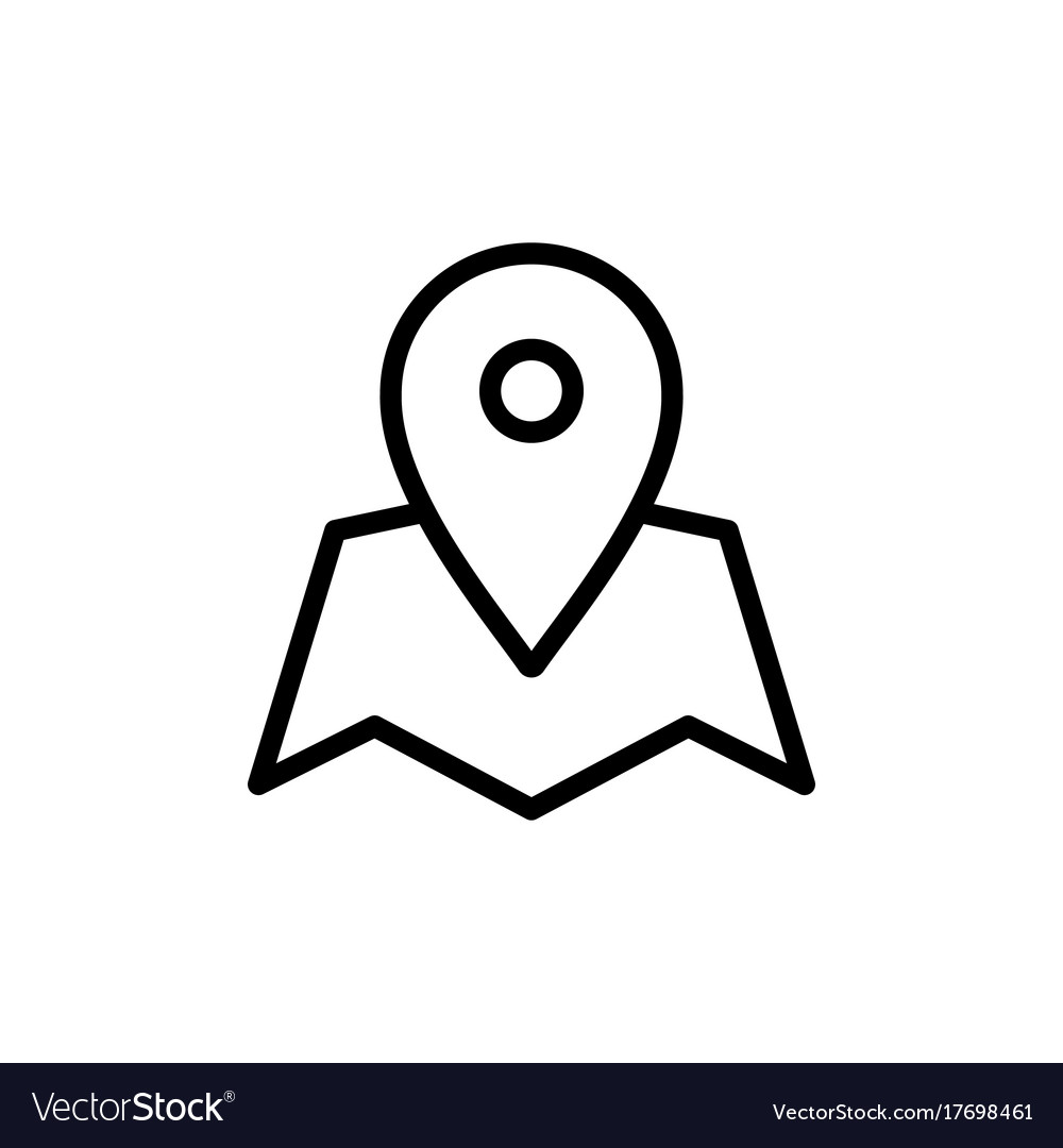 Thin line pin point location icon Royalty Free Vector Image Thin line pin point location icon Royalty Free Vector Image