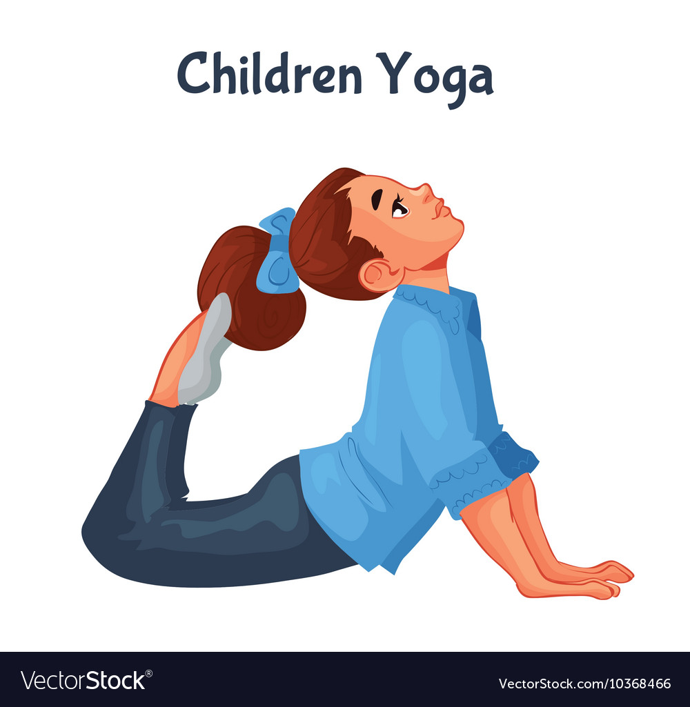 Brown Haired Girl Doing Yoga Royalty Free Vector Image