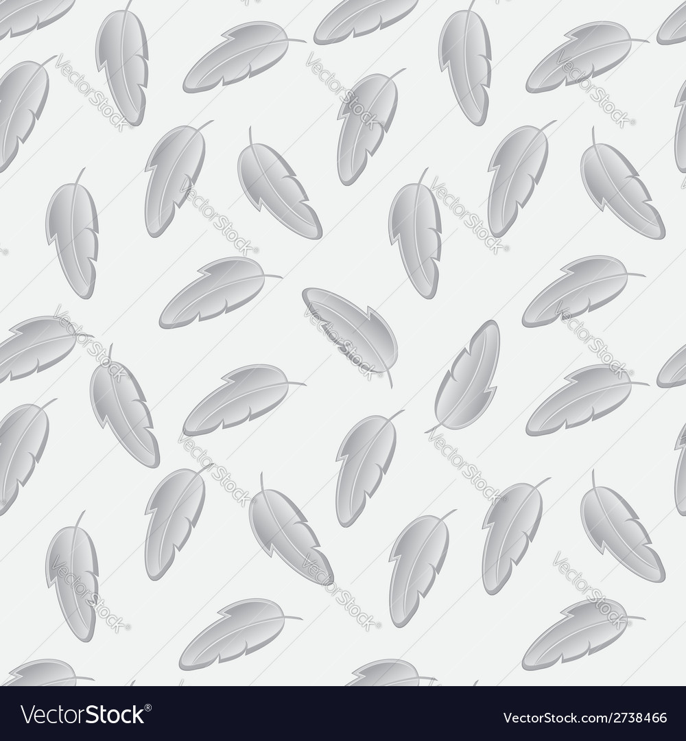 Feather seamless pattern Royalty Free Vector Image