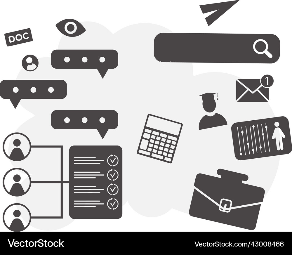 Hr background in black and white style good Vector Image